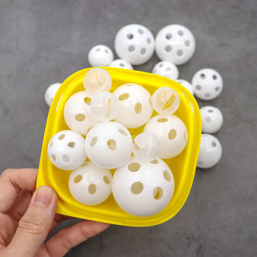 20pcs Plastic Rattle Bell Balls Squeaker Baby Toys DIY Rattle Beads ...