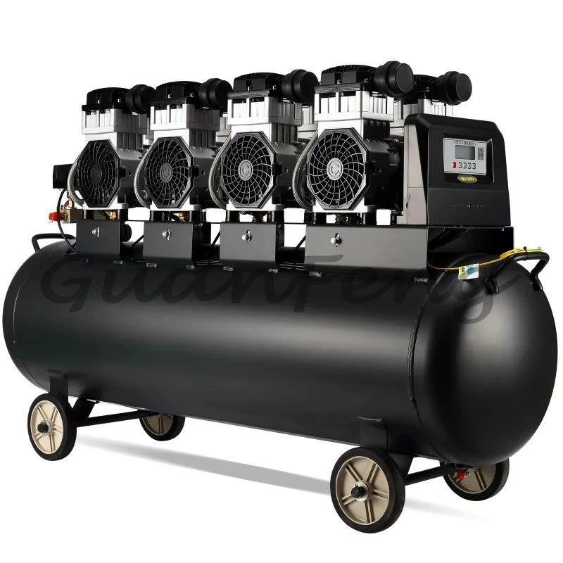 Silent Air Compressor 120L/200L Oil Free Factory Professional 220V 380V ...