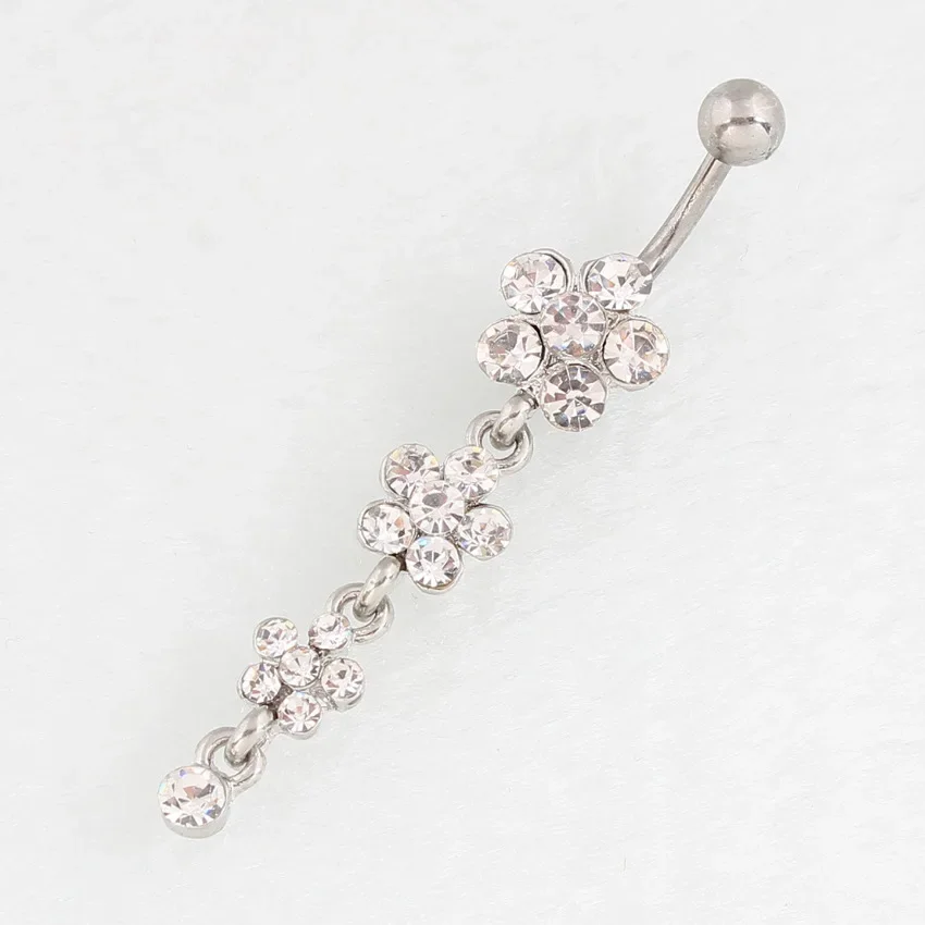 Plum-Blossom-Navel-Ring-Navel-Stud-Hypoallergenic-Medical-Grade ...