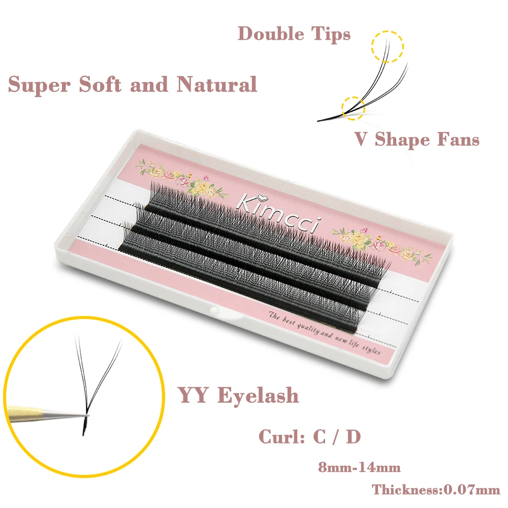 YY-Shaped-Eyelashes-Extension-Faux-Mink-Natural-Soft-Premade-Fans-Hand ...