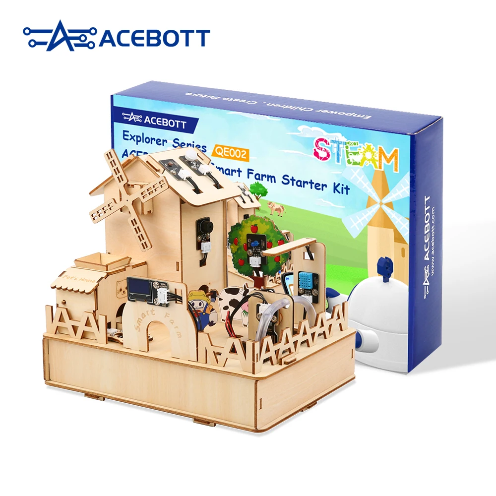 ACEBOTT-ESP32-IOT-Projects-Wooden-House-STEM-Smart-Farm-Starter-Kit-For ...