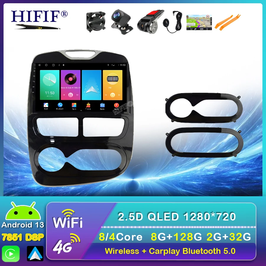 For-Renault-Clio-4-2015-2016-2017-2018-2din-Car-Radio-Stereo-Navigation ...