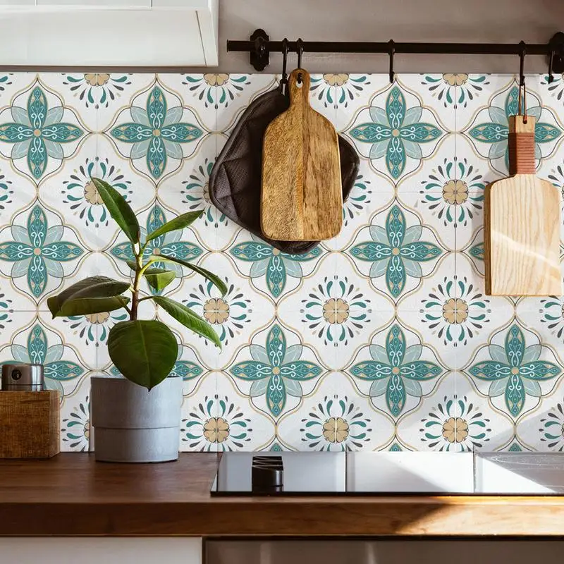 Tile Stickers Set Retro Multifunctional Tile Decals 10PCS Decorative ...