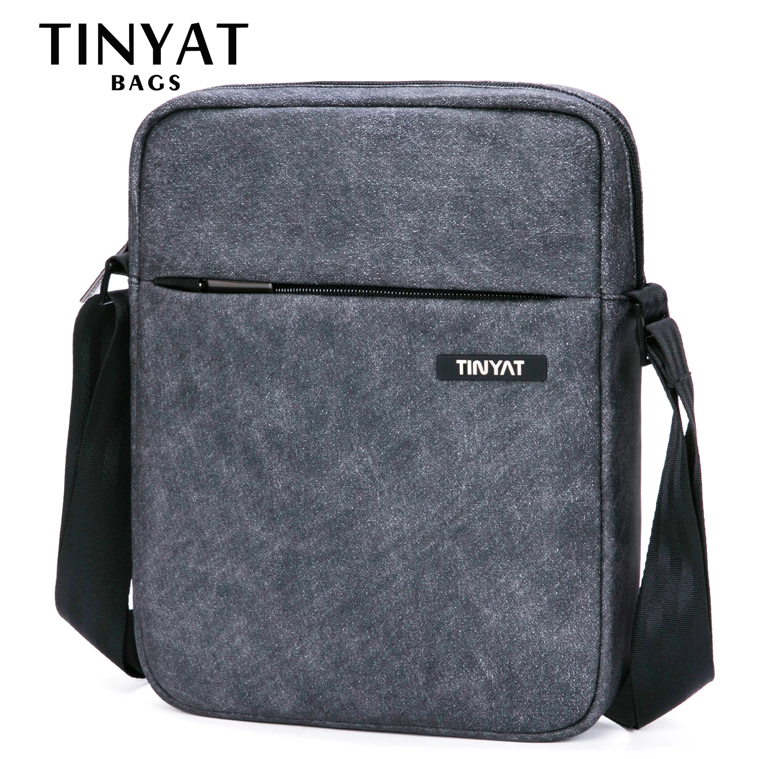 TINYAT Business Men's Shoulder Bags for 7.9' ipad Canvas Casual Male ...