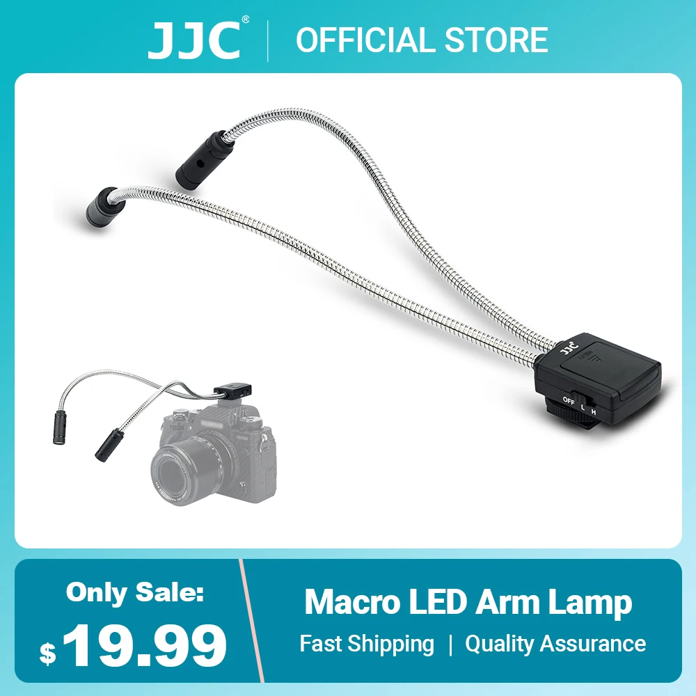 JJC-Macro-LED-Arm-Lamp-Flash-Light-Speedlight-for-Canon-Sony-Nikon-Fuji ...