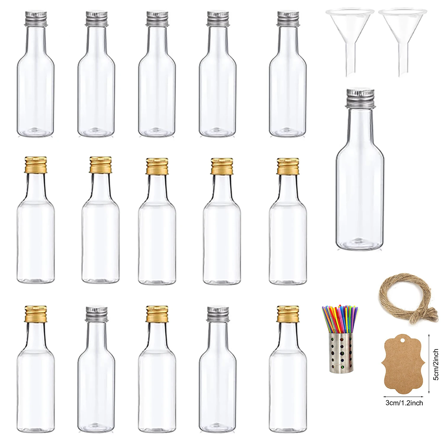 5pcs-Mini-Liquor-Bottles-Plastic-Small-Shot-Bottles-Empty-Mini-Alcohol ...