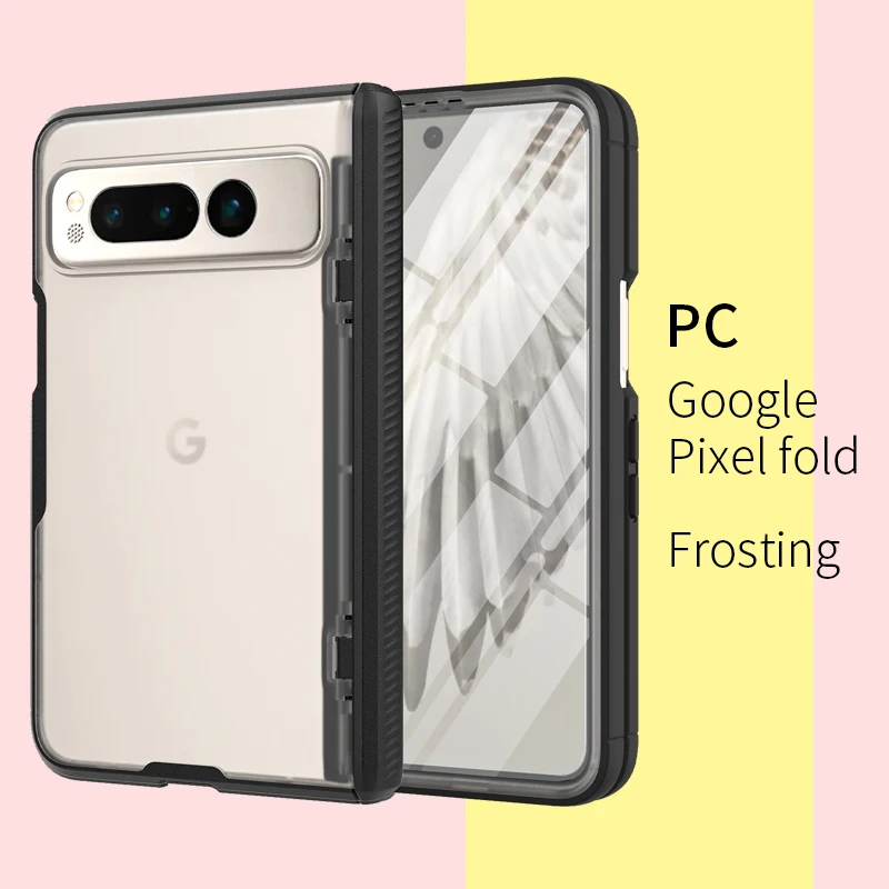For-Google-Pixel-Fold-PC-Transparent-frosting-Phone-Case-For-Pixel-Fold ...
