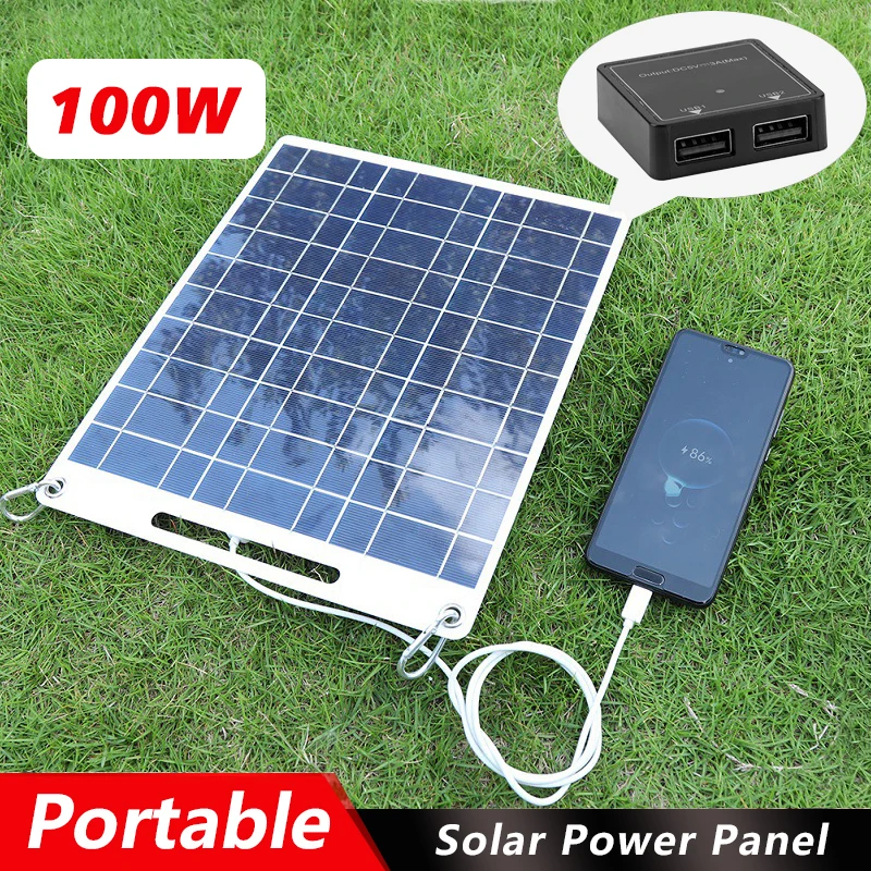 100W-Solar-Plate-5V-Solar-Mobile-Charging-Board-Flexible-Solar-Panel ...