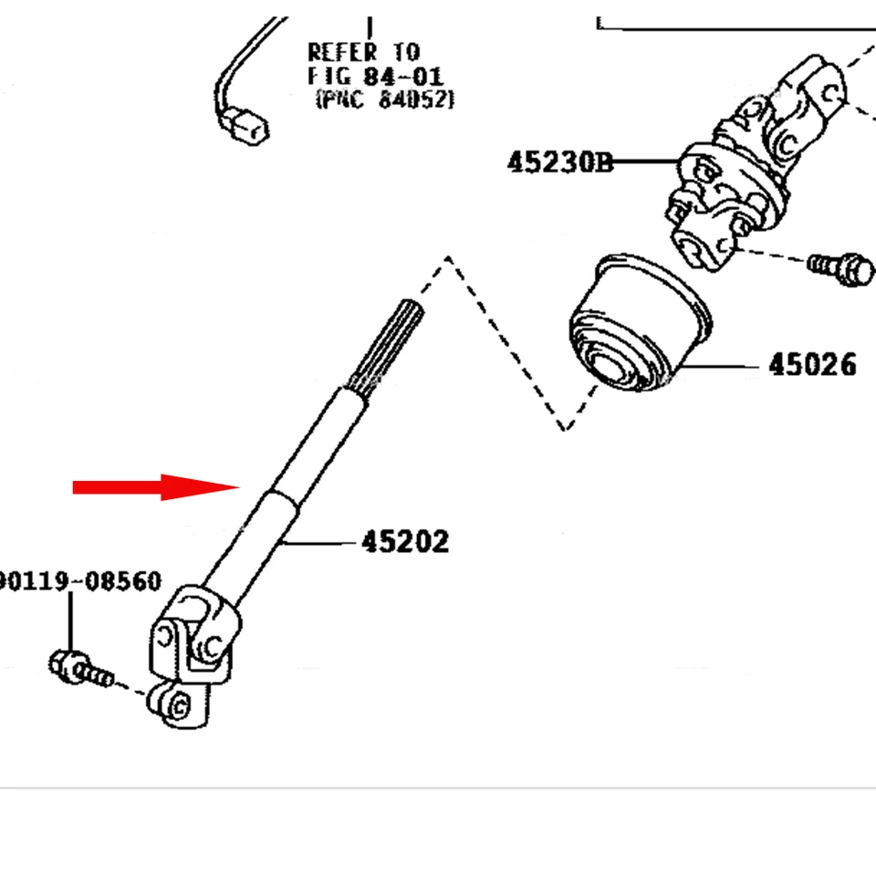 Steering Column Shaft For Lexus RX300/RX330/RX350 & Toyota Harrier ...