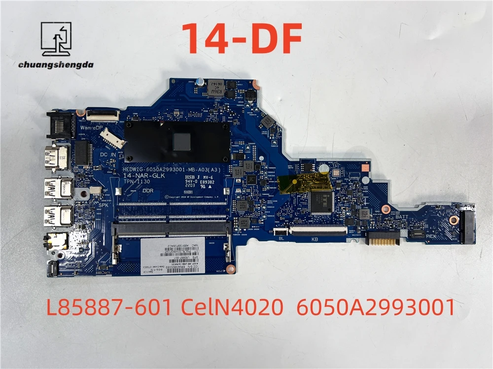 LAPTOP-MOTHERBOARD-FOR-HP-14-DF-6050A2993001-L85887-601-with-CelN4020 ...