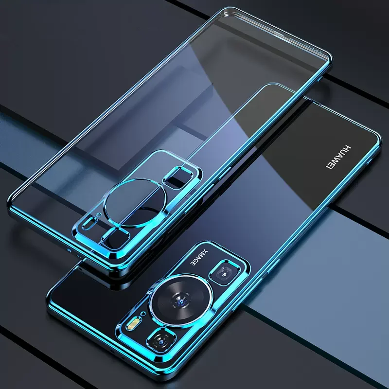 For-Huawei-P60-Art-Plating-Frame-Transparent-Phone-Case-For-HUAWEI ...