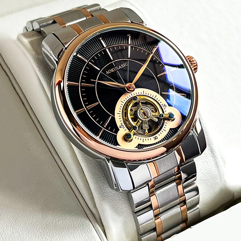 AOKULASIC-Men-New-Mechanical-Watch-Tourbillon-Wristwatch-Waterproof ...