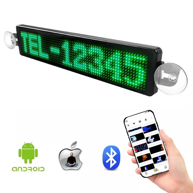 Advertising-Messages-Scrolling-Car-Sign-Board-USB5V-Bluetooth-LED ...