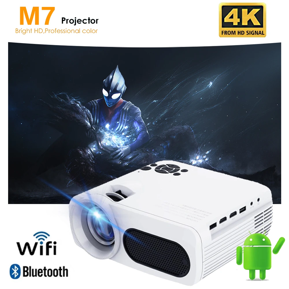 New-M7-4K-HD-LED-Projector-Android-11-0-Dual-Band-WIFI6-0-Bluetooth ...