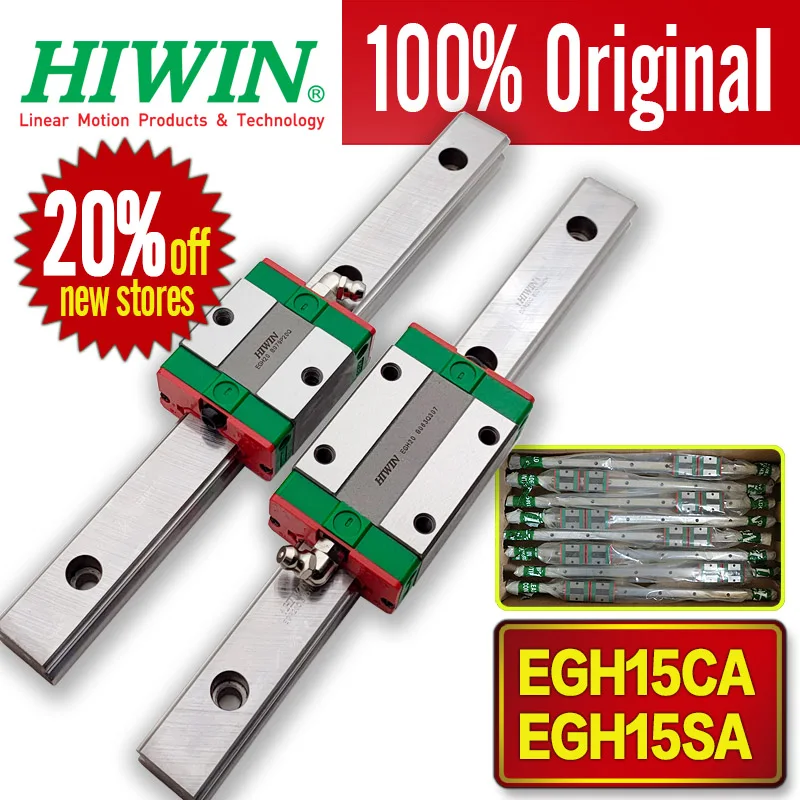 HIWIN Original Linear Guide Rail Slide EGH15SA EGH15CA EGH20SA EGH20CA EGH25SA EGH25CA Alloy ...
