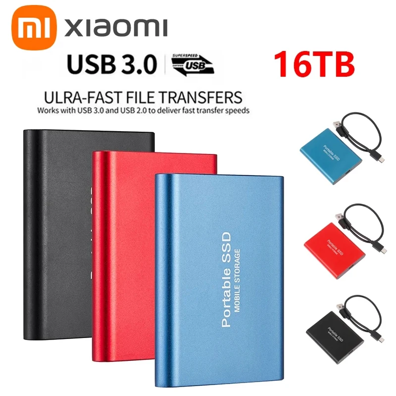 샤오미 휴대용 SSD 외부 하드 드라이브 8 테라바이트 16 usb 3.1 고속 저장 장치 데스크탑 모바일 - 티몬