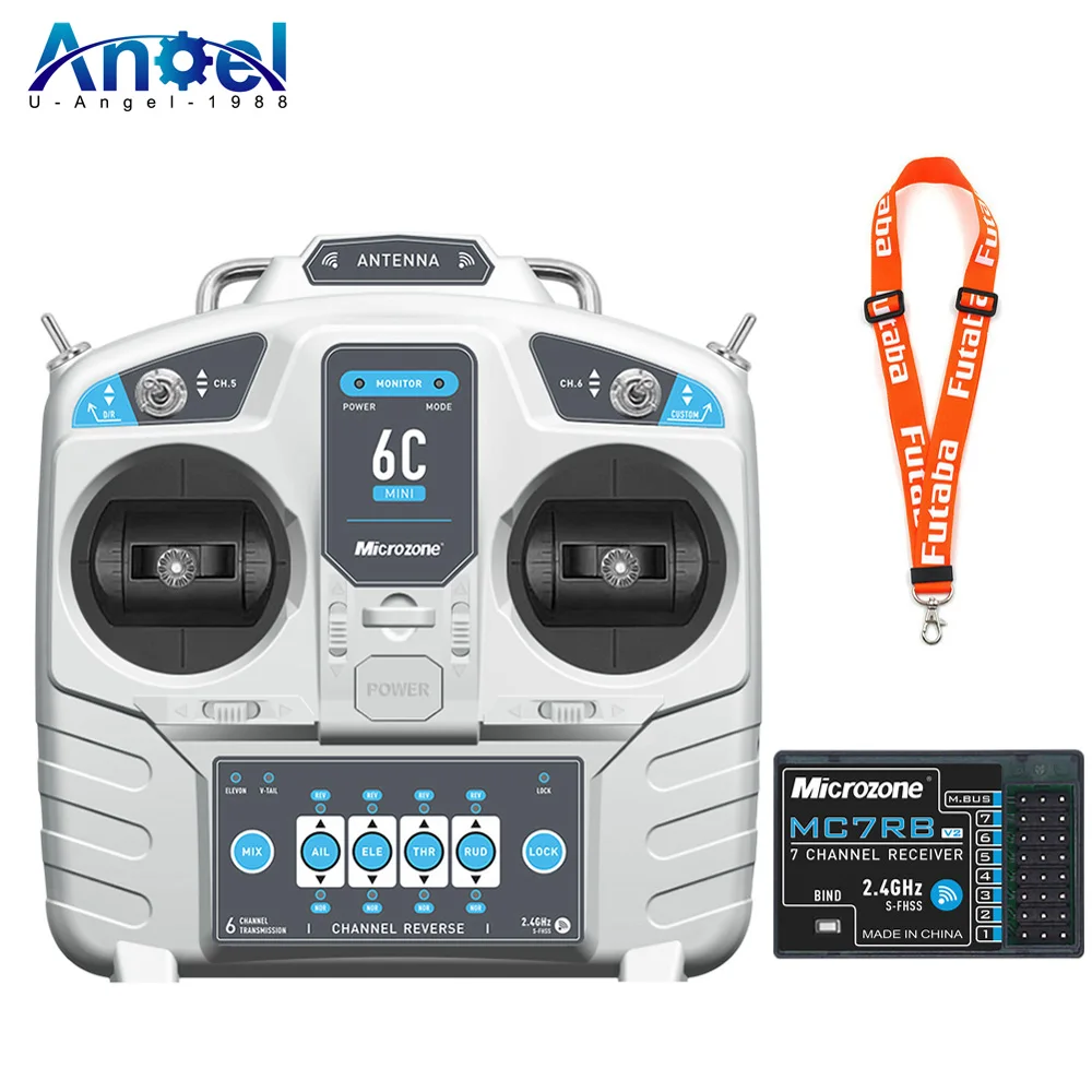 MicroZone-MC6C-Mini-V2-2-4G-6CH-Controller-Transmitter-w-Receiver-Radio ...
