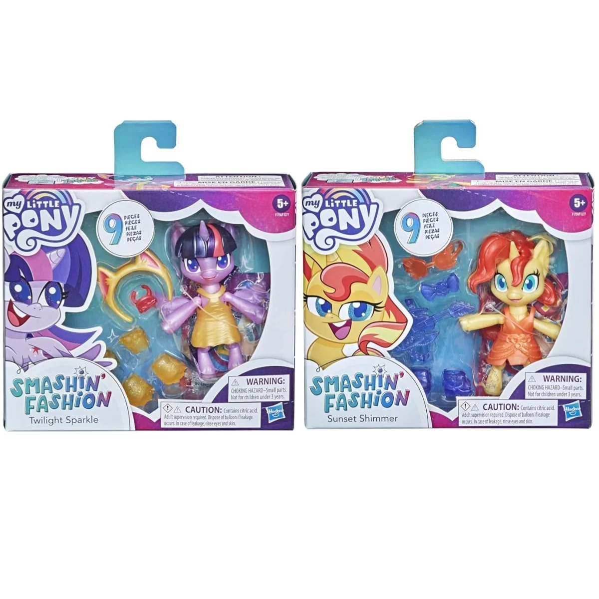 My Little Pony Smashin Fashion Sunset Shimmer Set Twilight Sparkle 3 ...