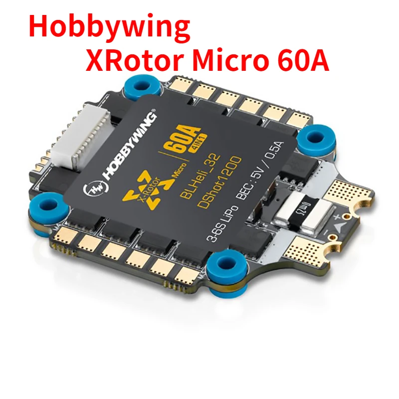 Hobbywing XRotor Micro 60A 4in1 BLHeli 32 DShot1200 3 6S ESC for FPV ...