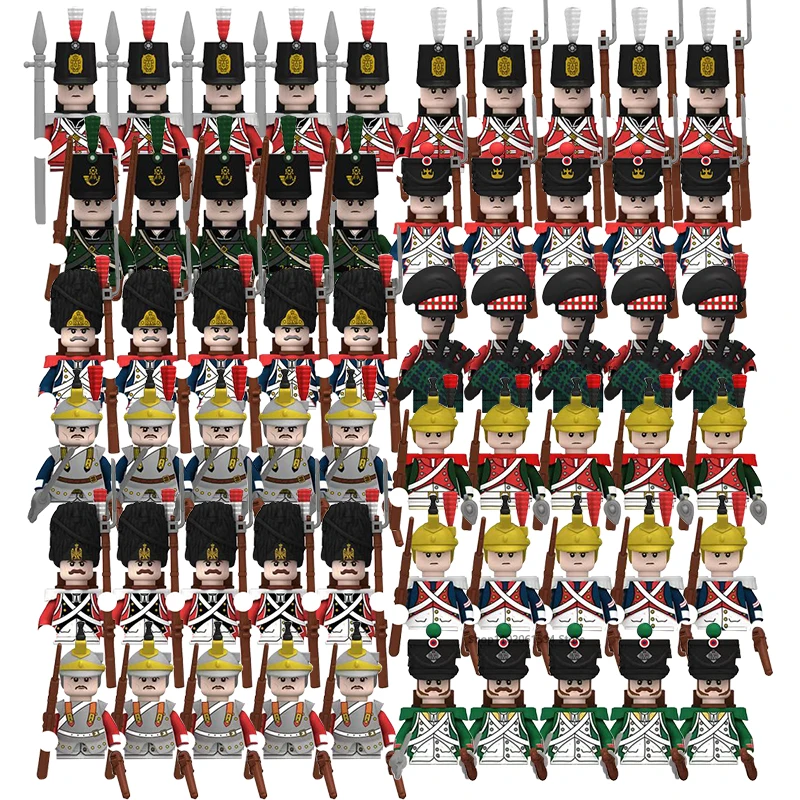 Napoleonic Wars Military Soldiers Building Blocks WW2 Mini Action ...