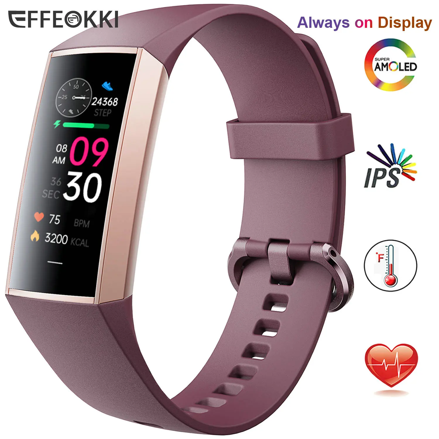 Amoled-Fitness-Bracelet-for-Women-Tracker-Smart-Watch-Always-on-Display ...