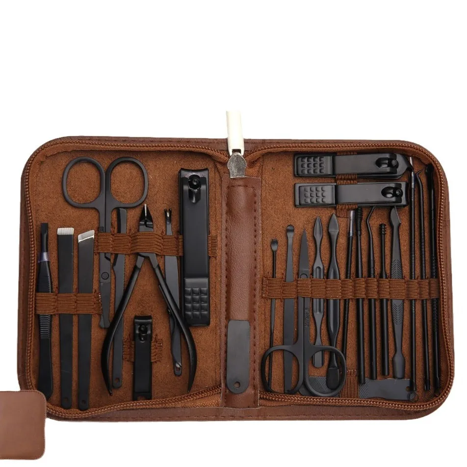 26 Pieces Stainless Steel Manicure Kit Manicure Set Professional Nail ...
