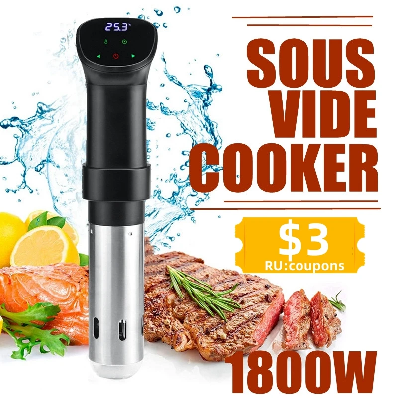 1800w Ipx7 Waterproof Vacuum Sous Vide Cooker Immersion Circulator ...