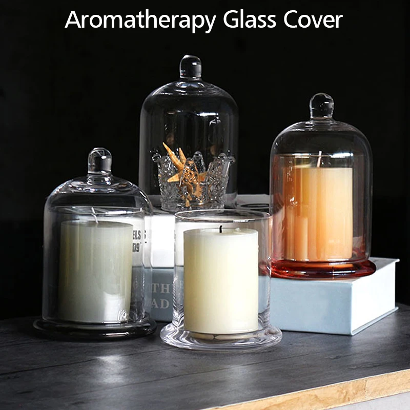 Colorful-Aromatherapy-Glass-Cover-Dome-Cloche-Bell-Jar-8-Colors-Glass ...