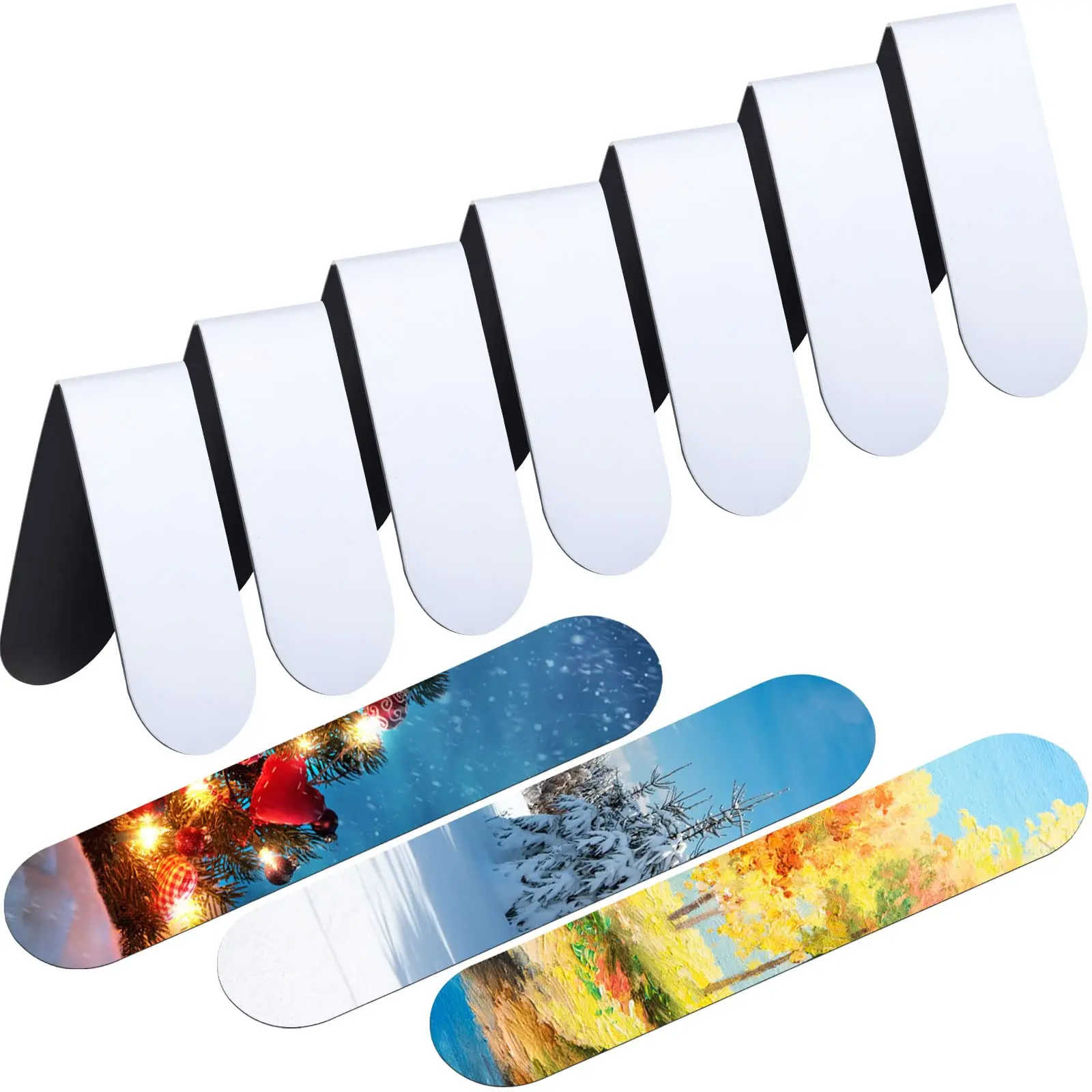 4-8Pcs-Magnetic-Bookmark-Book-Marker-Clip-Sublimation-Bookmarks ...