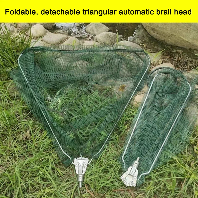 Folding-Detachable-Solid-Triangle-Plunge-Net-Head-Stainless-Steel-One ...