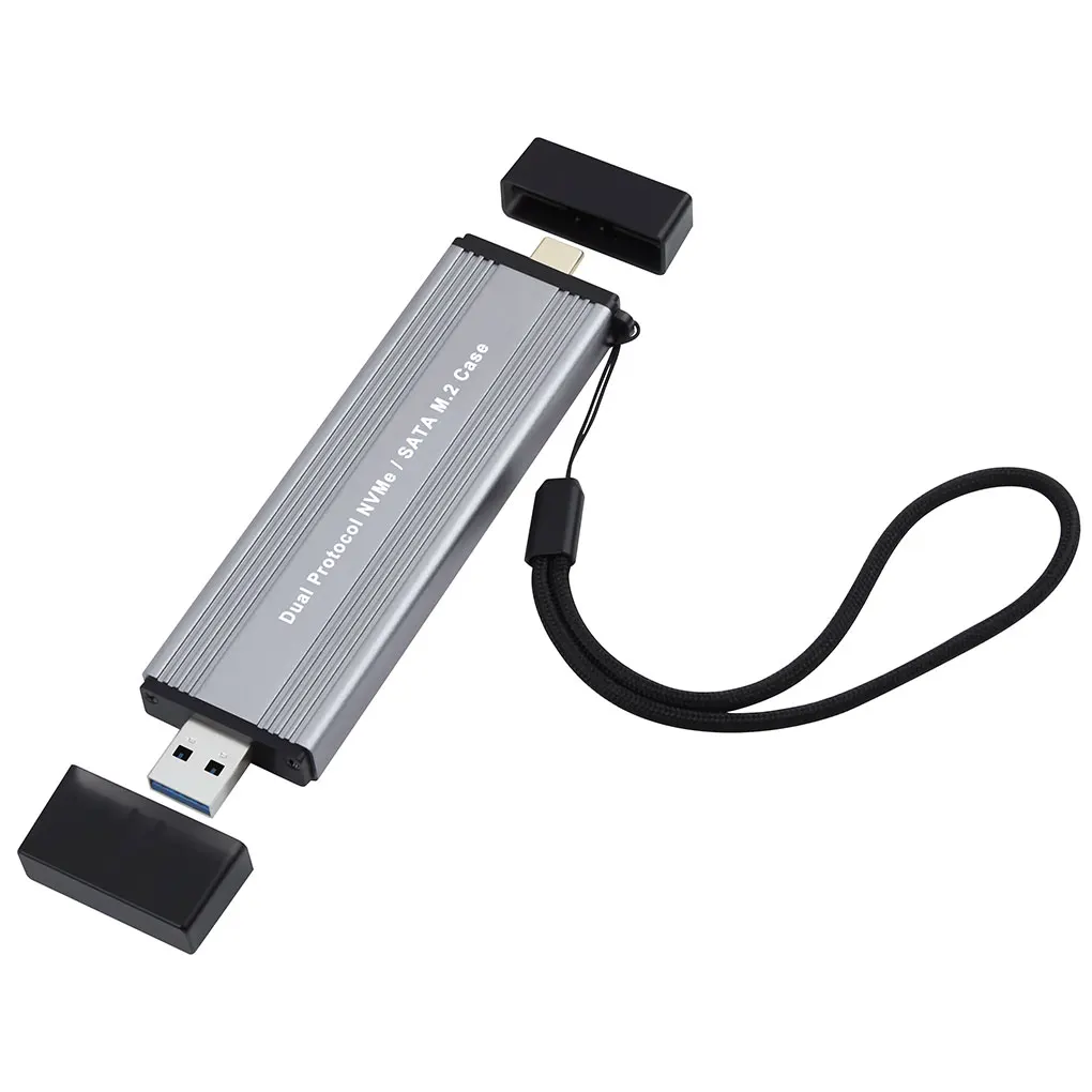 M 2 NVME SSD Enclosure Case With USB C 3 1 USB3 0 To M 2 Biprotocol