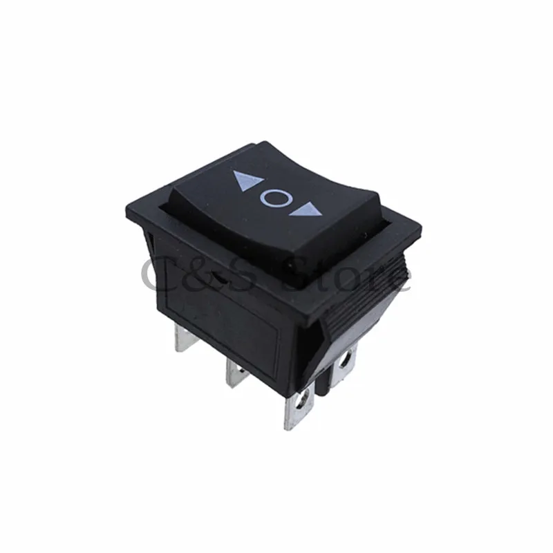 KCD4 momentary rocker switch 6 pins double sides spring return to ...