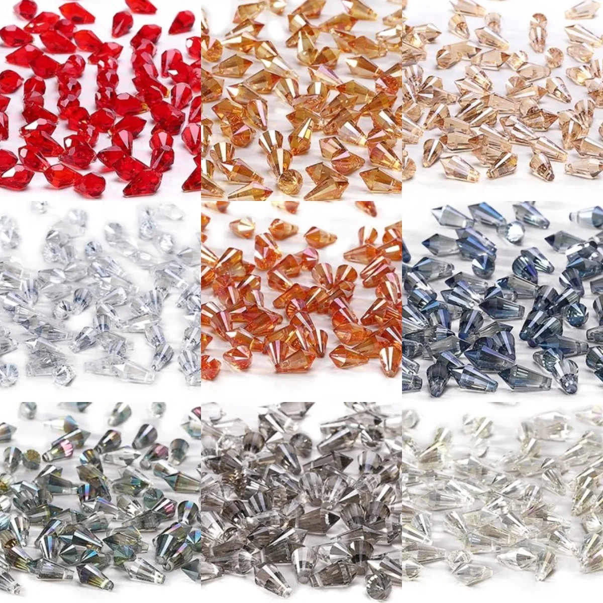 NEW Triangle Cone Crystal Beads AB 10pcs 6*12mm Austria Crystal ...