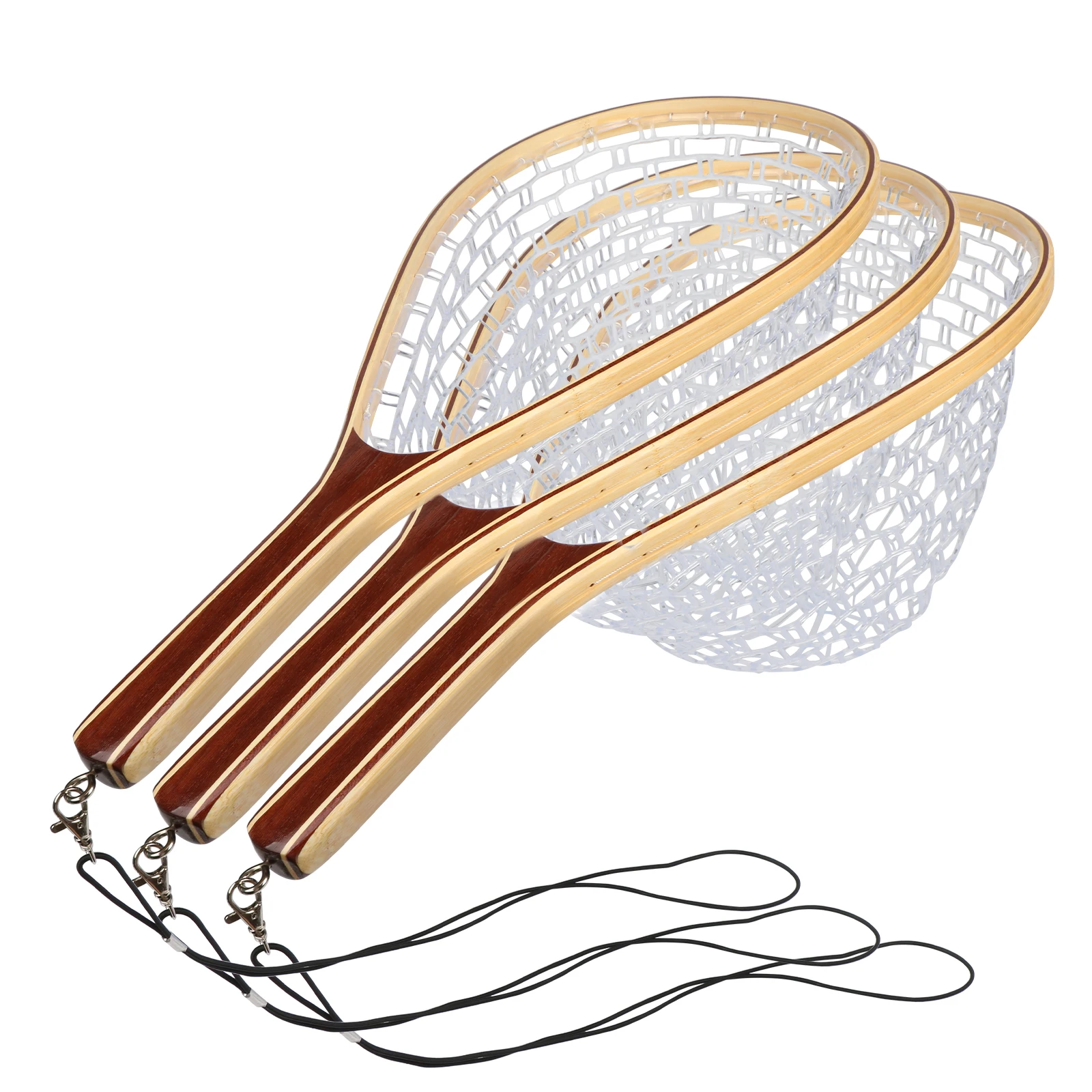 Goture Wooden Handle Fly Fishing Landing Net 60L Large Capacity ...
