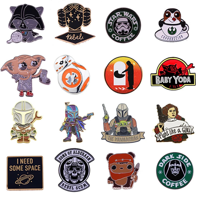 Disney Star Wars Convenient Lapel Pin Badges Backpack Hat Enamel Pins Women Jewelry Accessories ...
