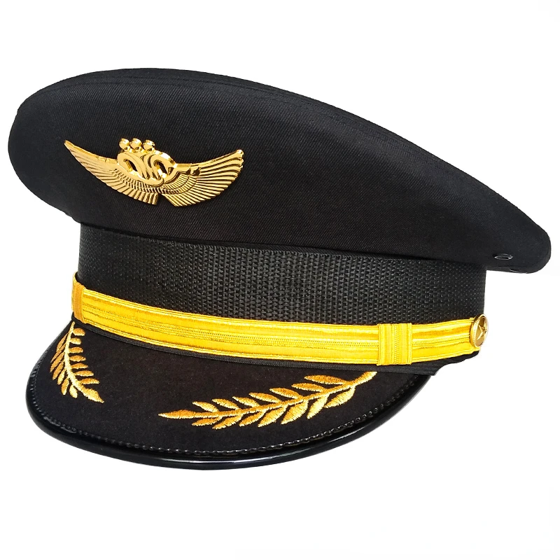 Designer-Brand-Captain-s-Hat-Big-Cornice-Hat-Aviation-Cap-Pilot-s-Big ...