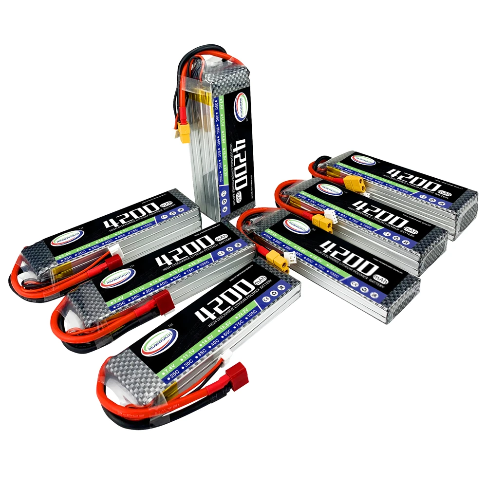 Battery Lipo 7.4V 11.1V 14.8V 18.5V 22.2V 3000MAH 3300MAH 3500MAH ...