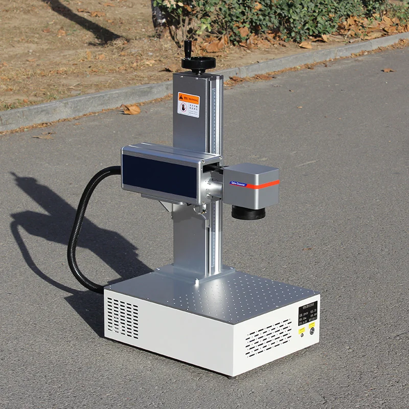 Portable 20w 30w 50w Fiber Laser Marking Machine on Metal Aluminum ...