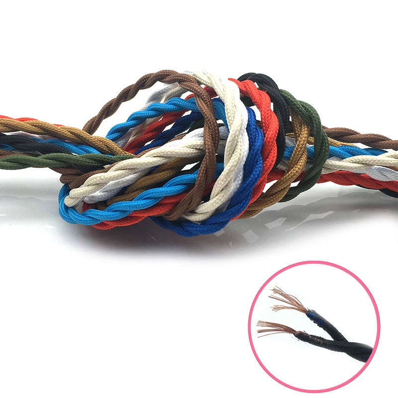 5M-10M-Vintage-Textile-lamp-Wire-Edison-Style-Twisted-Cable-Decorative ...
