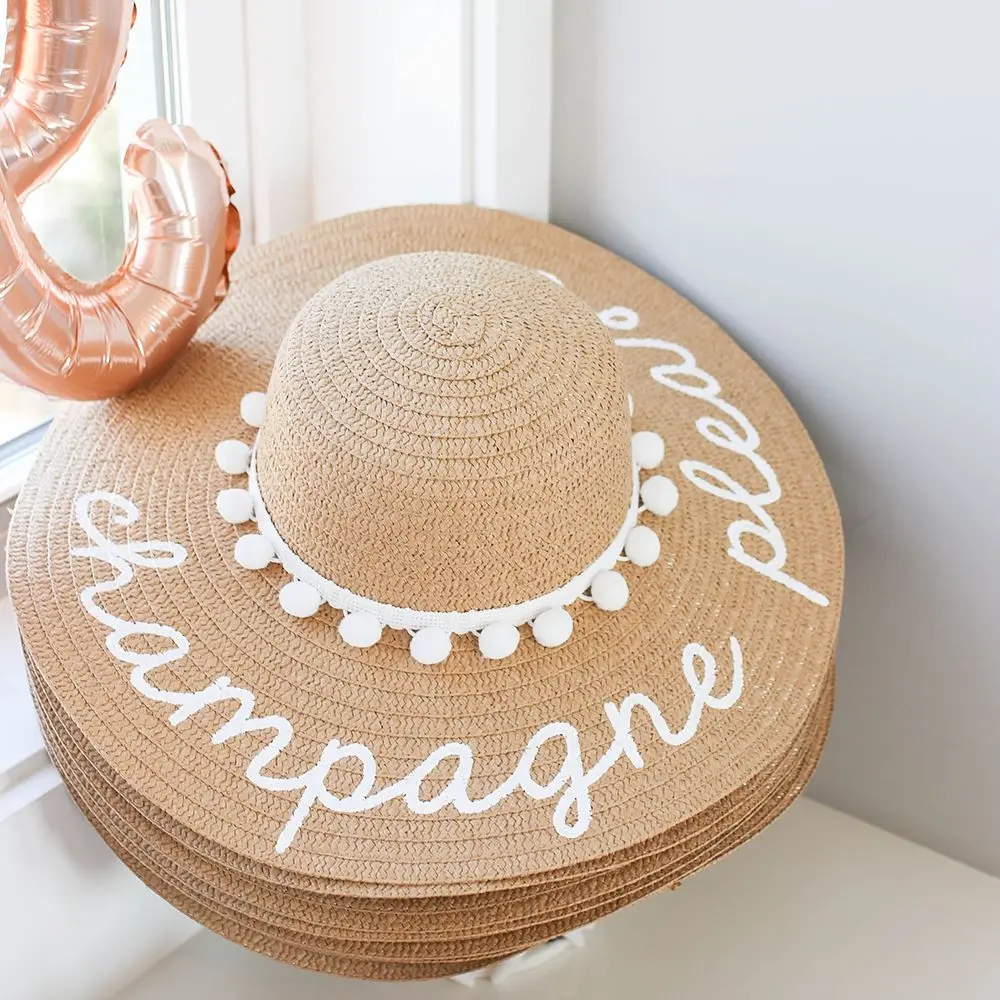 Sombrero de sol personalizado para mujer, sombrero de paja UV, plegable ...