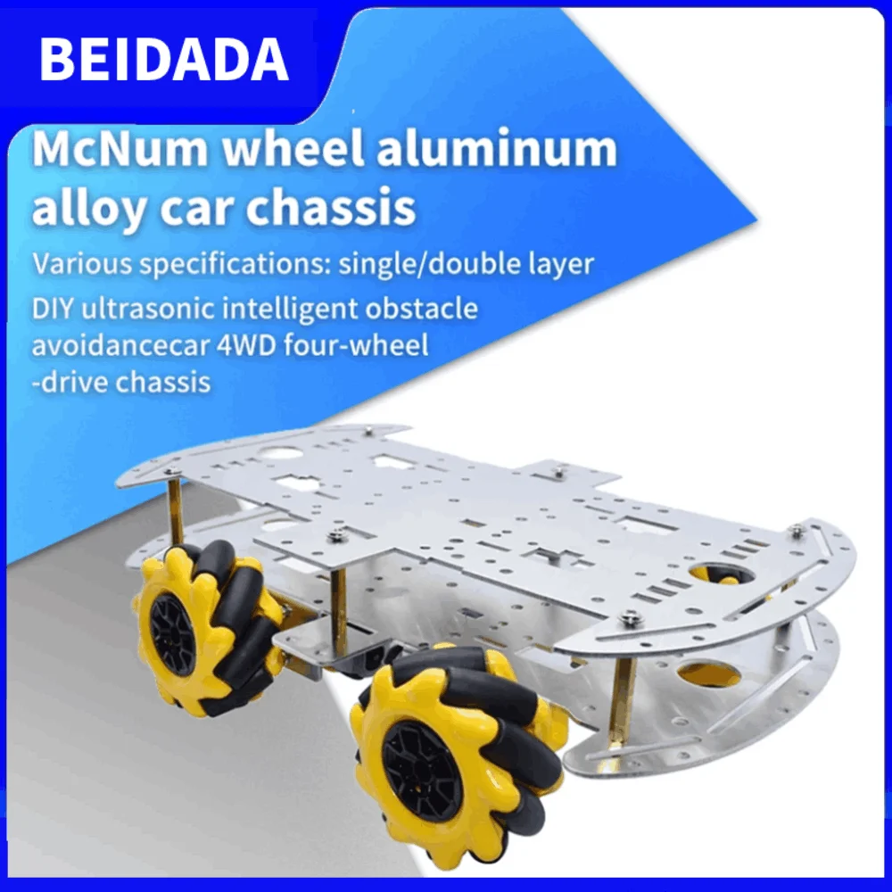 MCNamum wheel aluminum car Chassis DIY ultrasonic intelligent obstacle ...