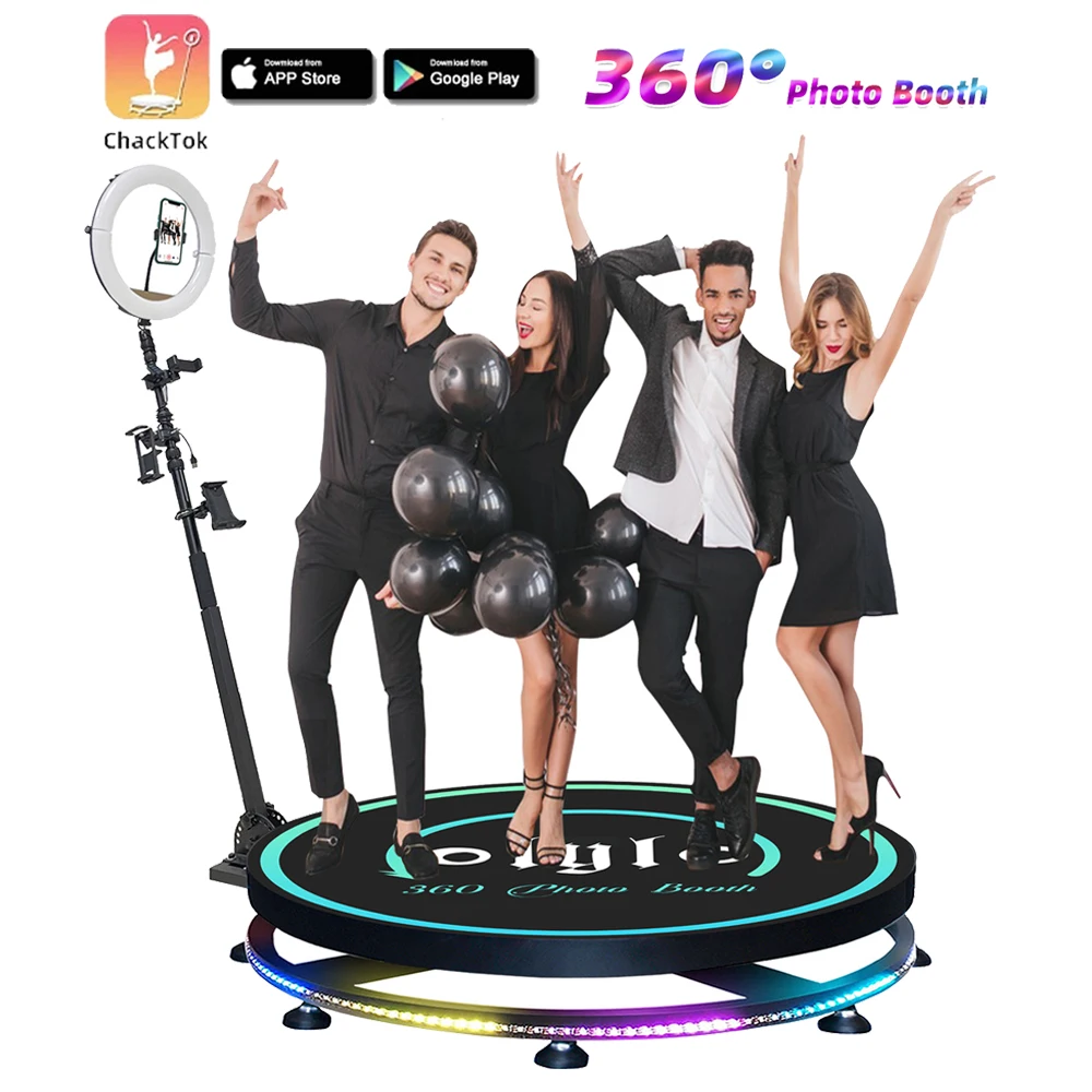 360-Photo-Booth-Automatic-Business-Video-Spin-Rotating-Selfie-Machine ...