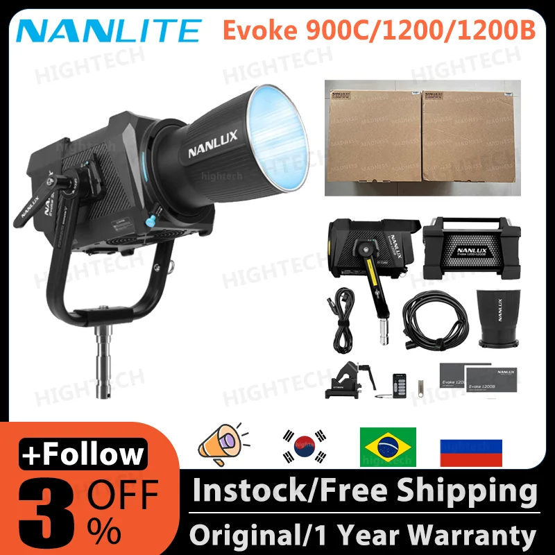 Nanlite-Nanlux-Evoke-1200-LED-Daylight-1200B-Bi-Color-Evoke-900C-RGB ...