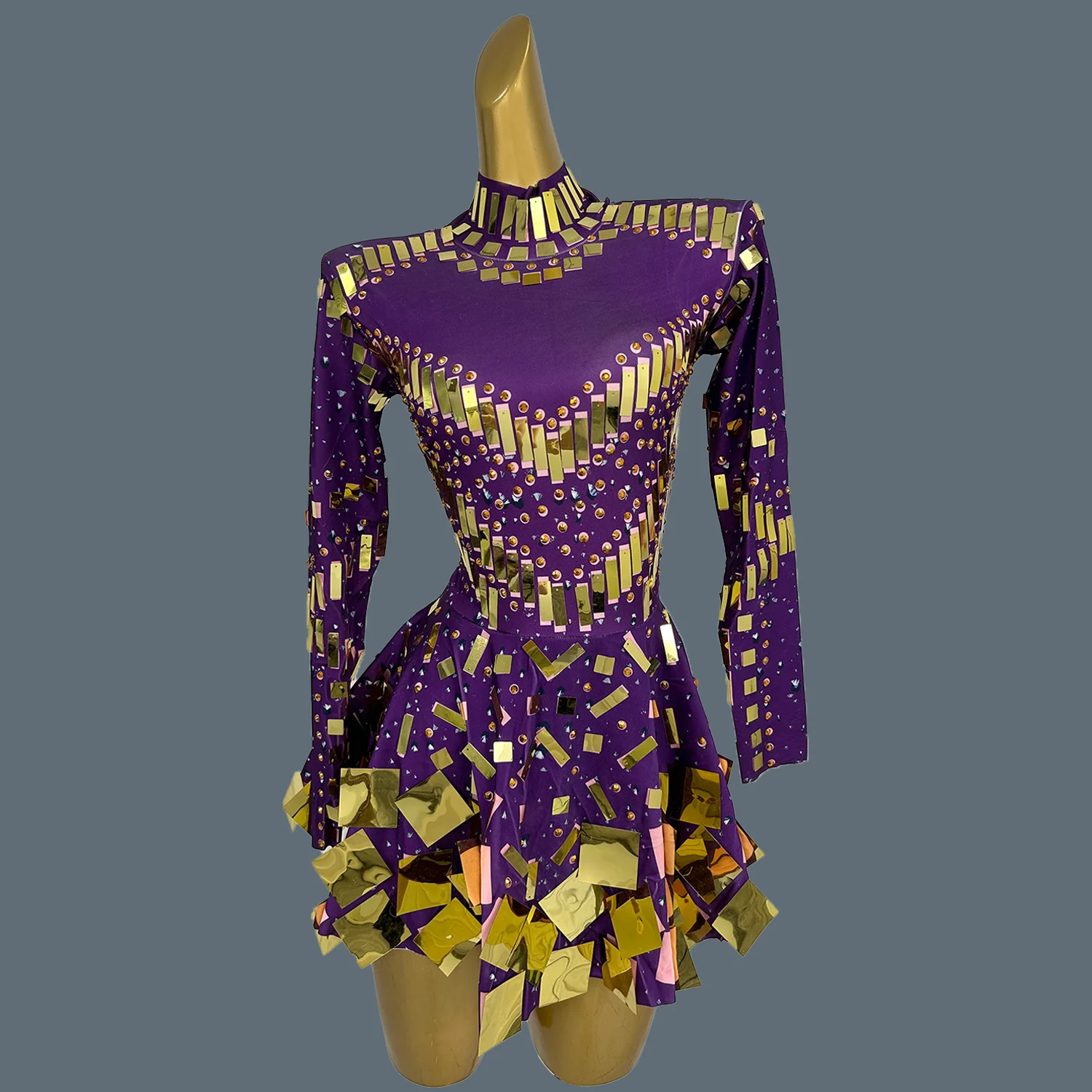 Sexy Stage Performance Colorful Sequins Dress Dance Troupe Jazz Dance ...