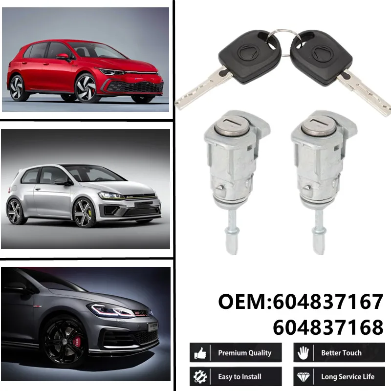 Door Lock Cylinder For VW Golf Mk4 Bora Jetta Passat POLO 9N Fox Beetle ...