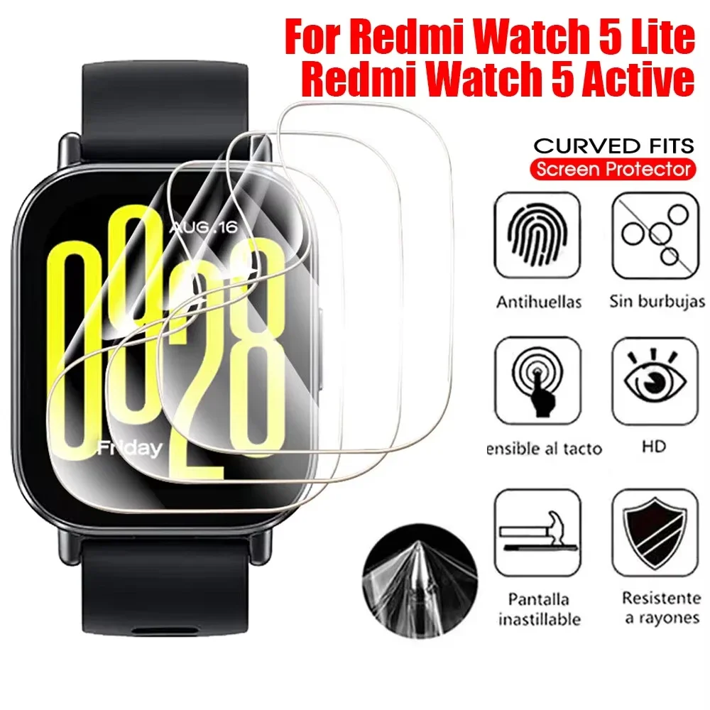 Tempered Glass for Xiaomi Redmi Watch 5 3 Active Lite Smart Watch ...