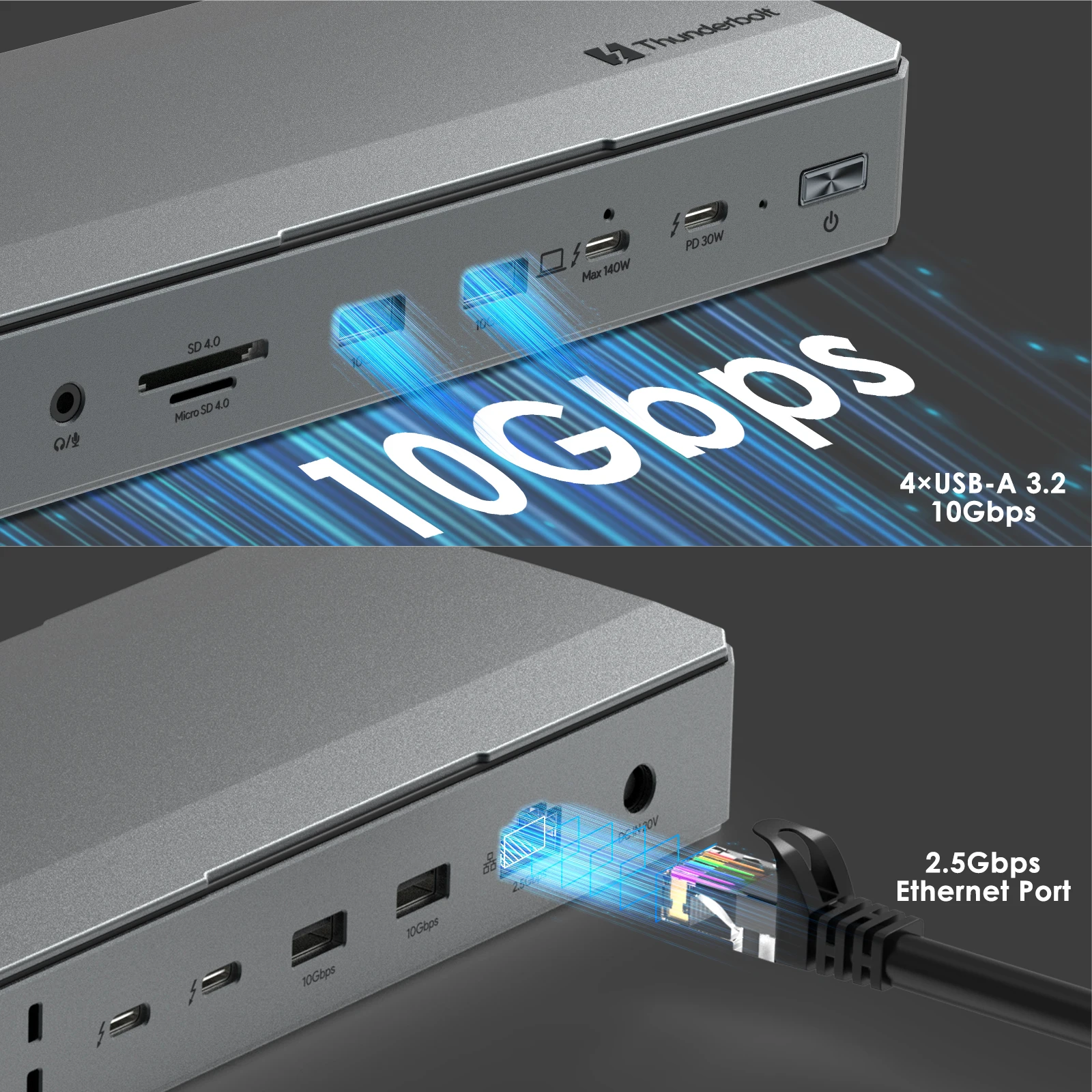 WAVLINK Intel Certified Thunderbolt 5 Docking Station USB C Hub Triple ...