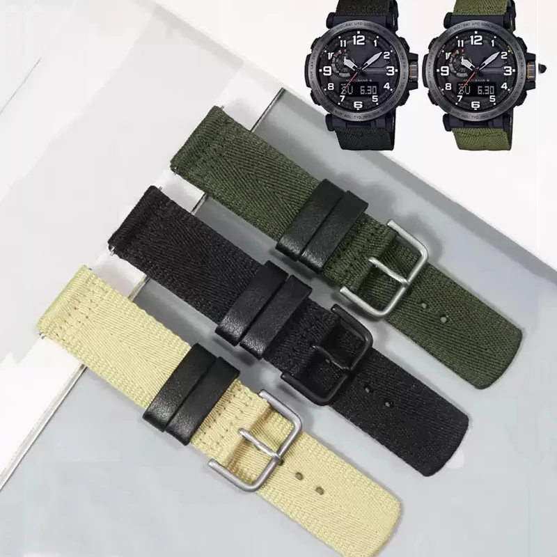 For Casio PROTREK PRW-6600 PRG-600 / 650 series nylon breathable watch ...