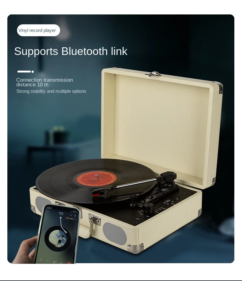 suitcase-Vinyl-Record-Player-Classic-Nostalgic-Style-Record-Player-33 ...