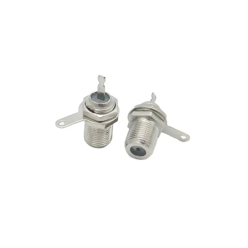 F-Type-Female-Socket-Solder-Connectors-Chassis-Panel-Mount-Patch ...